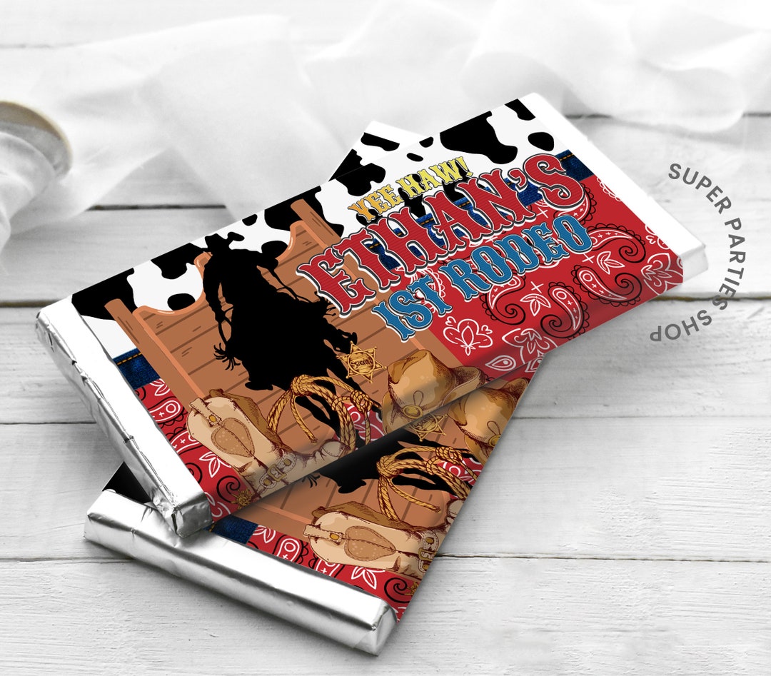 Cowboy Candy Bar Wrapper IMPRIMIBLE Snack bar Cowboy Party, Western ...