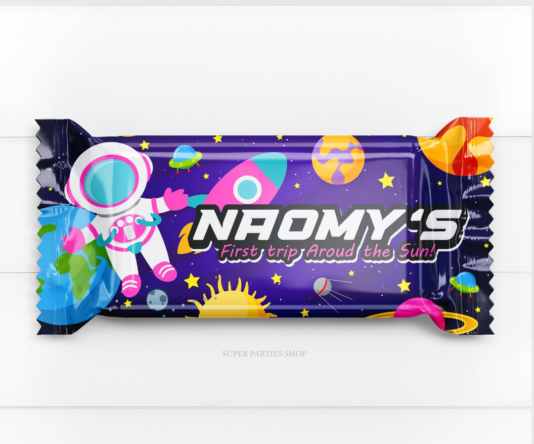 Space Rice Krispies Treats Printable Astronaut Birthday Gift Wrapper ...