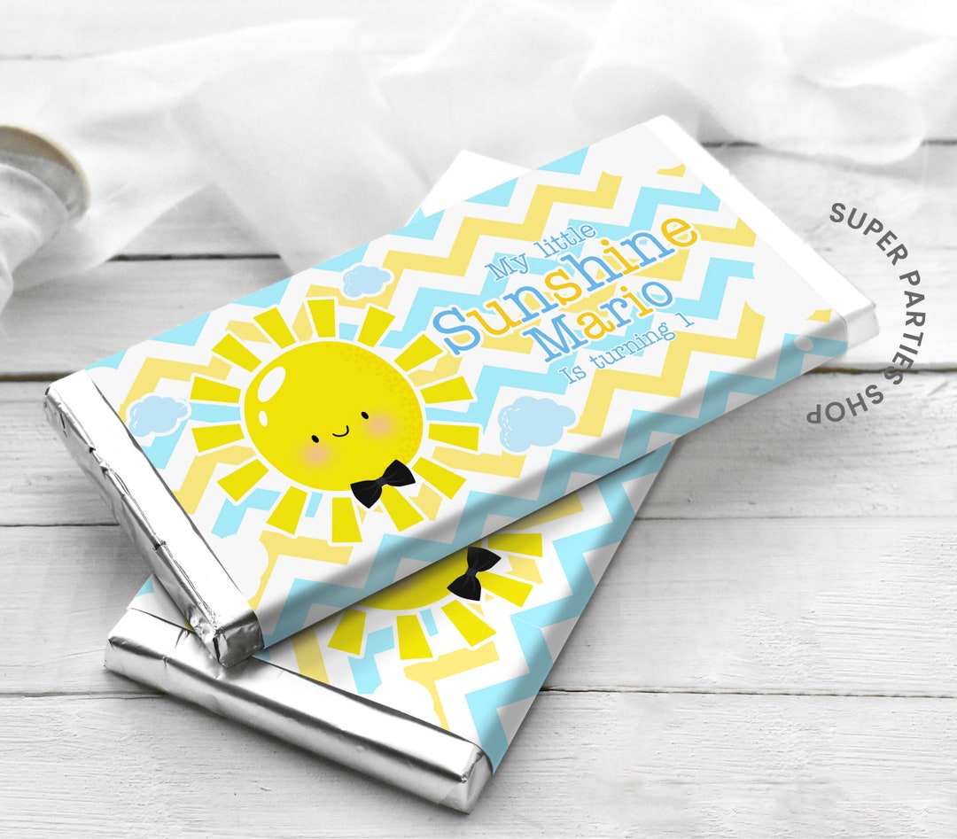 My Little Sunshine Candy Bar Wrapper Printable, Potatoes Chip Bag, 1st ...