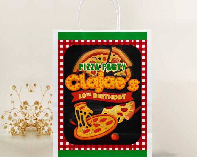 Pizza Party Favor Box. Printable Party Decorations. Pizza Party Theme ...