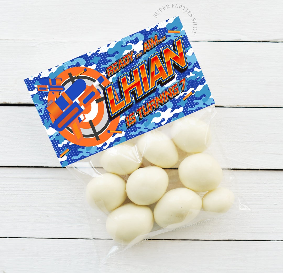 Dart Gun Candy Tasche Topper Etiketten Druckbar, Dart War Geburtstag ...