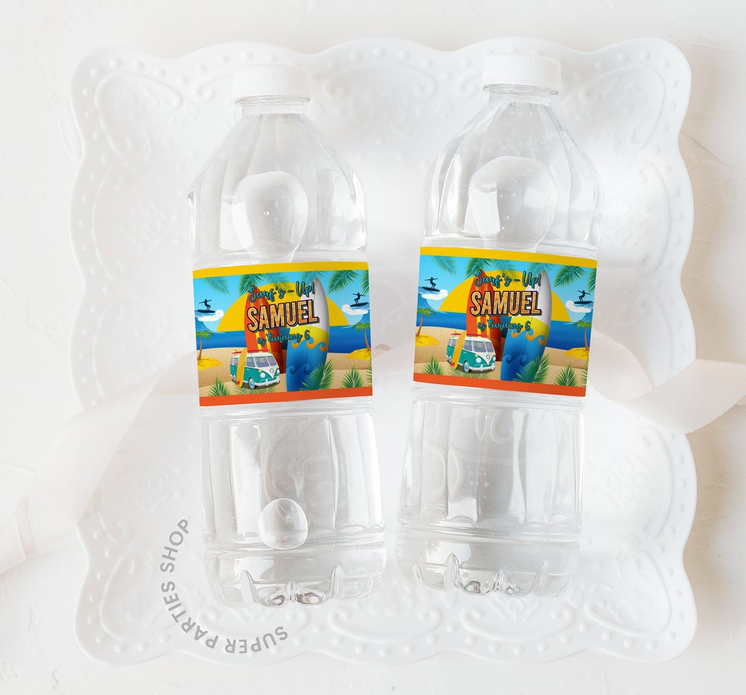 Beach Party Printable Bottle Label, Swimming Pool Birthday Party ...