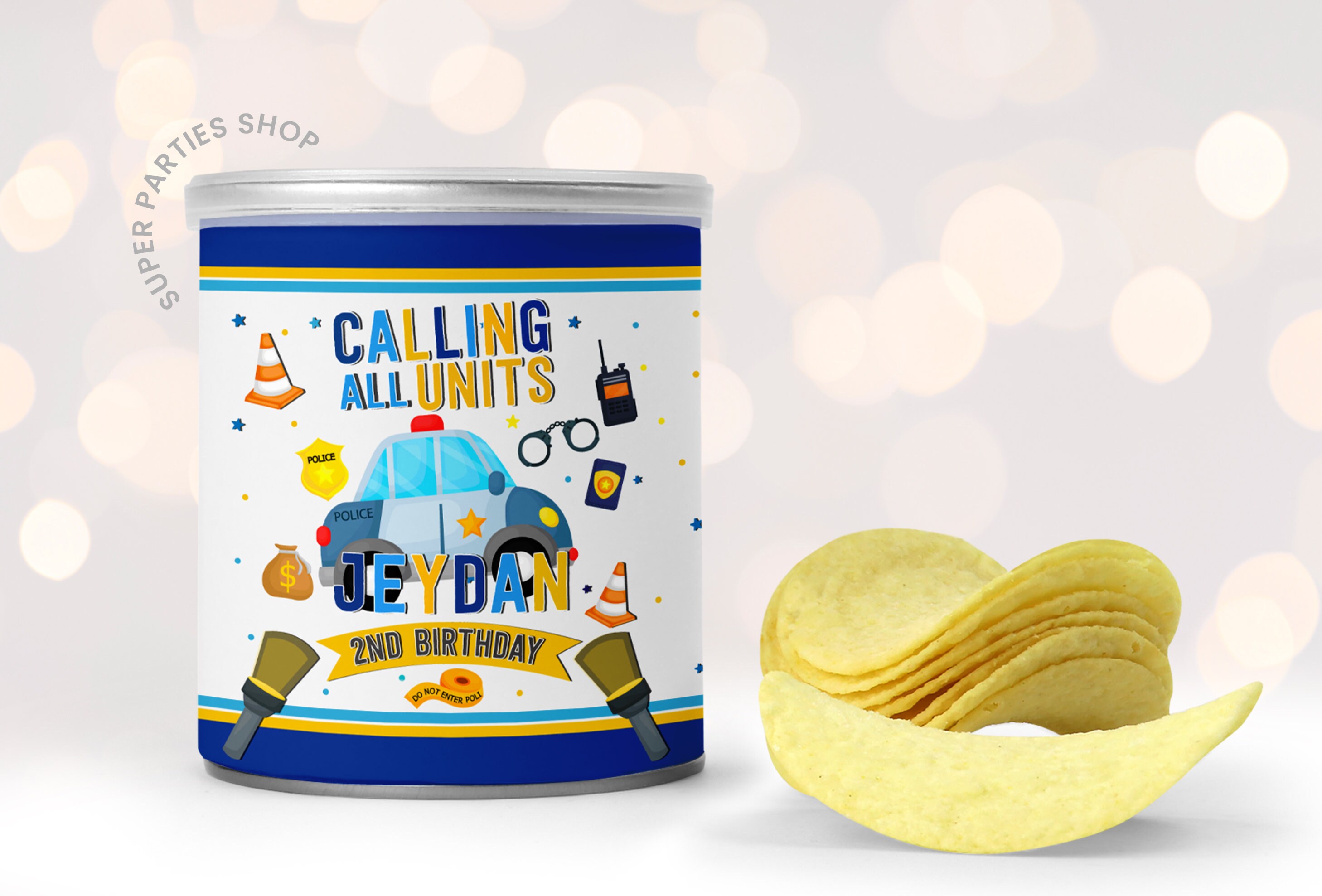 Police Party Bundle Kit Printable Police Birthday Snack Bag - Etsy