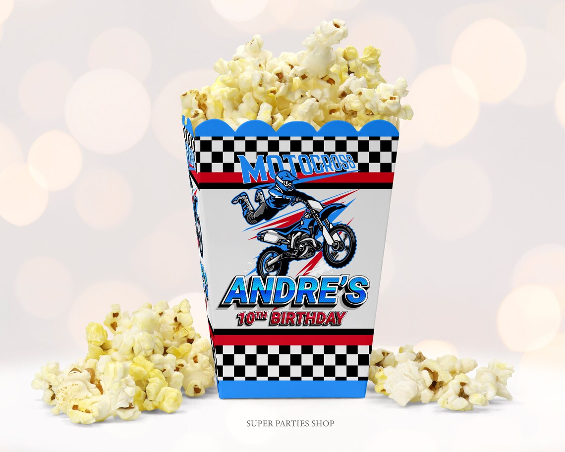 Motocross Chip Bags Printable Snack Treat Roadster Birthday - Etsy