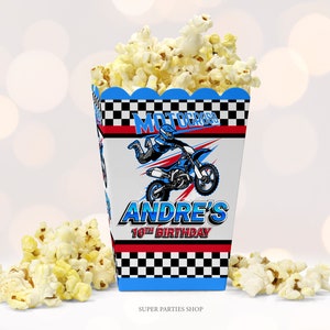 Motocross Chip Bags Printable Snack Treat Roadster Birthday - Etsy