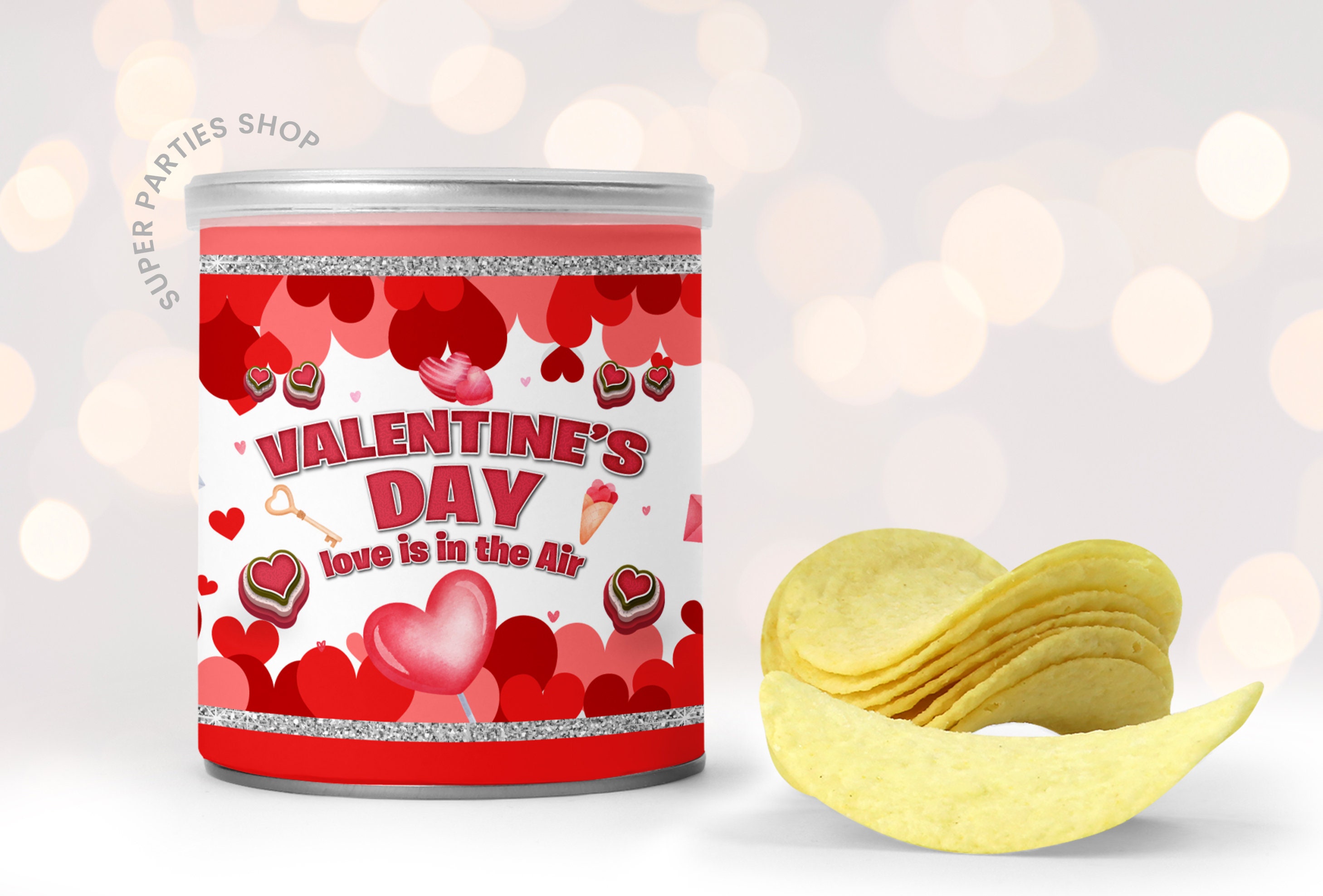 Valentine's Day Chip Bundle Labels Printable Snack Bag | Etsy