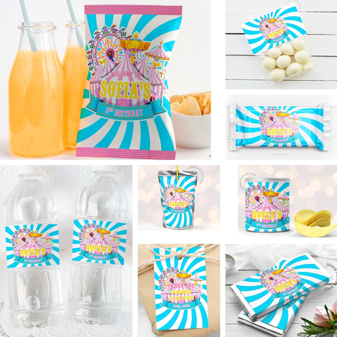 Circus Party Bundle Kit Printable Circus Tent Birthday Party - Etsy