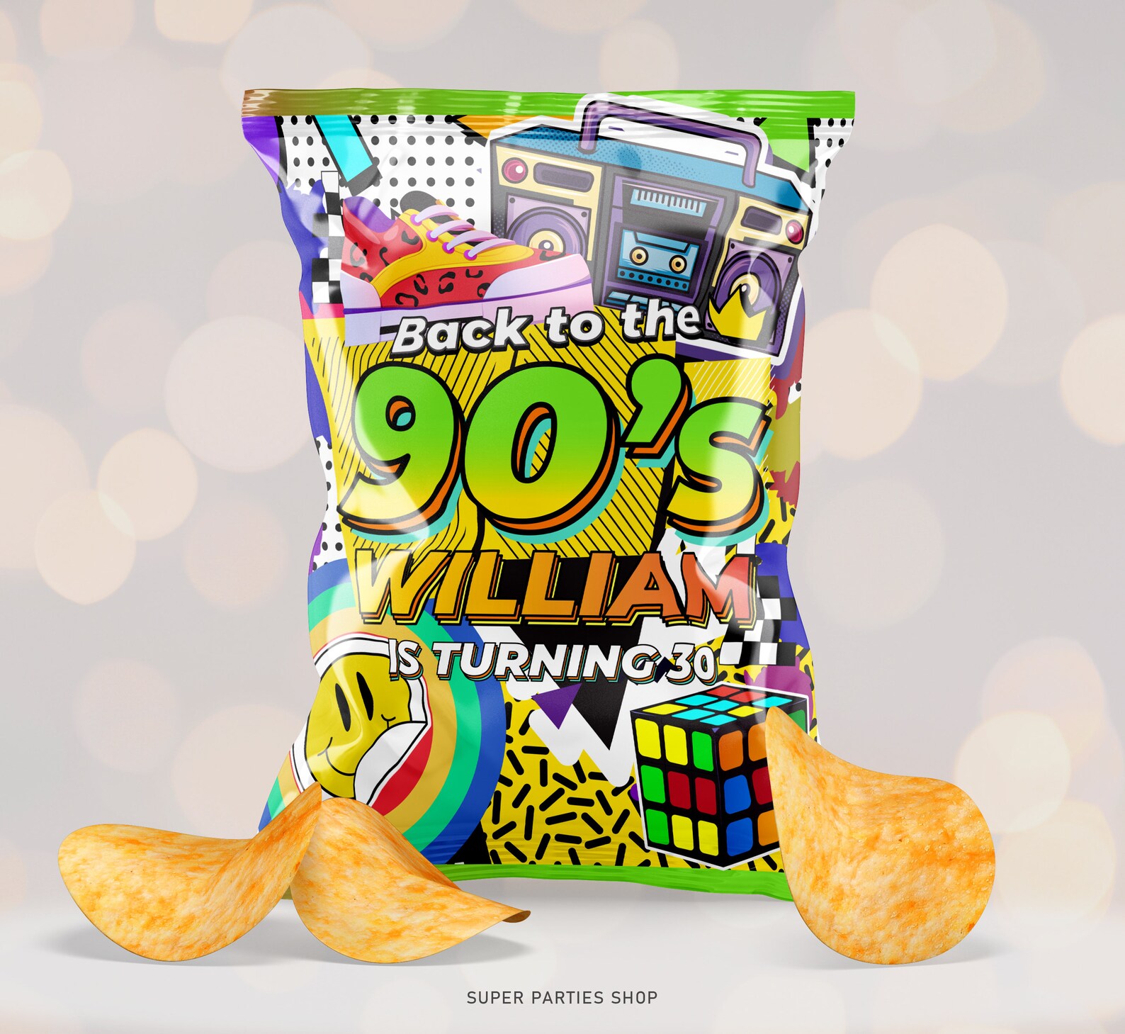 90s Printable Chip Bags Snack Bag Throwback Retro Love the - Etsy