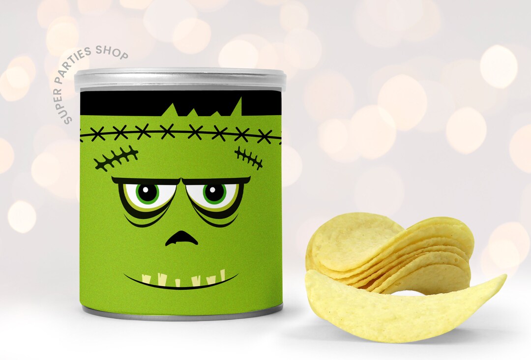 Halloween Potatoes Chips Can INSTANT DONWLOAD, Snack Treat, Pumpkin ...