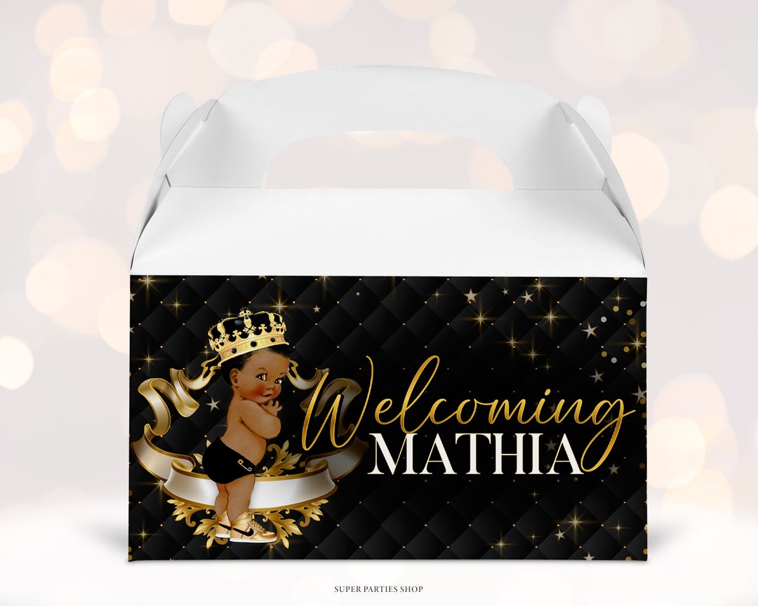 Royal Prince Baby Shower Printable Gable Box Prince Potatoes - Etsy
