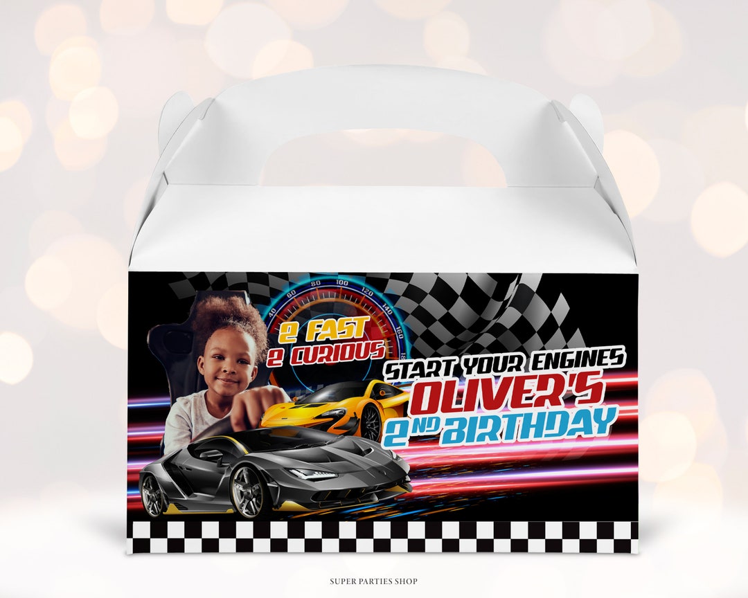 Race Cars Gable Box LABEL Printable, Snack Treat, Roadster Birthday ...
