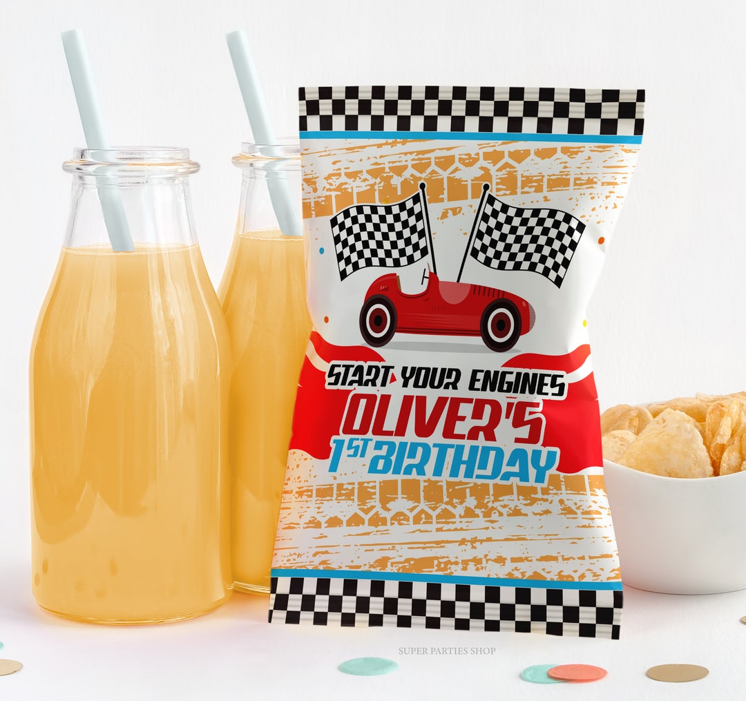 Race Cars Potatoes Chip Can Labels Printable, Snack Treat, Roadster ...