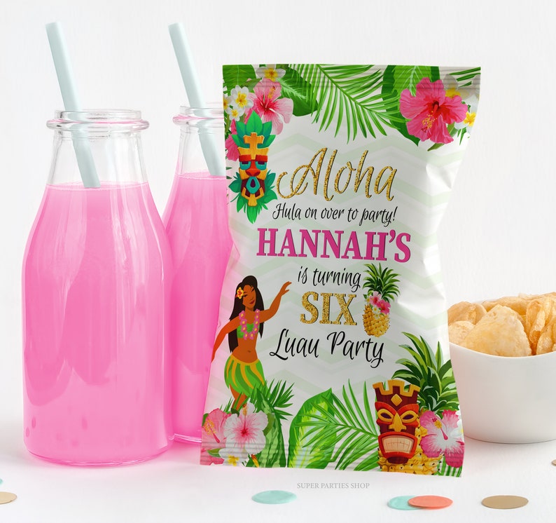 Luau Bundle Kit Printable Aloha Favors Tropical Party - Etsy