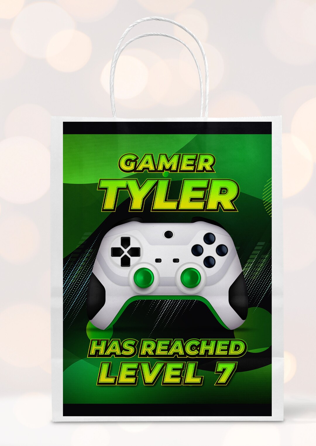 Gamer Gift Bag Label Printable, Custom Label Bag, Gamer Birthday, Video ...