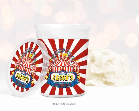 Circus Cotton Candy Label Printable Circus Cotton Tube Label - Etsy