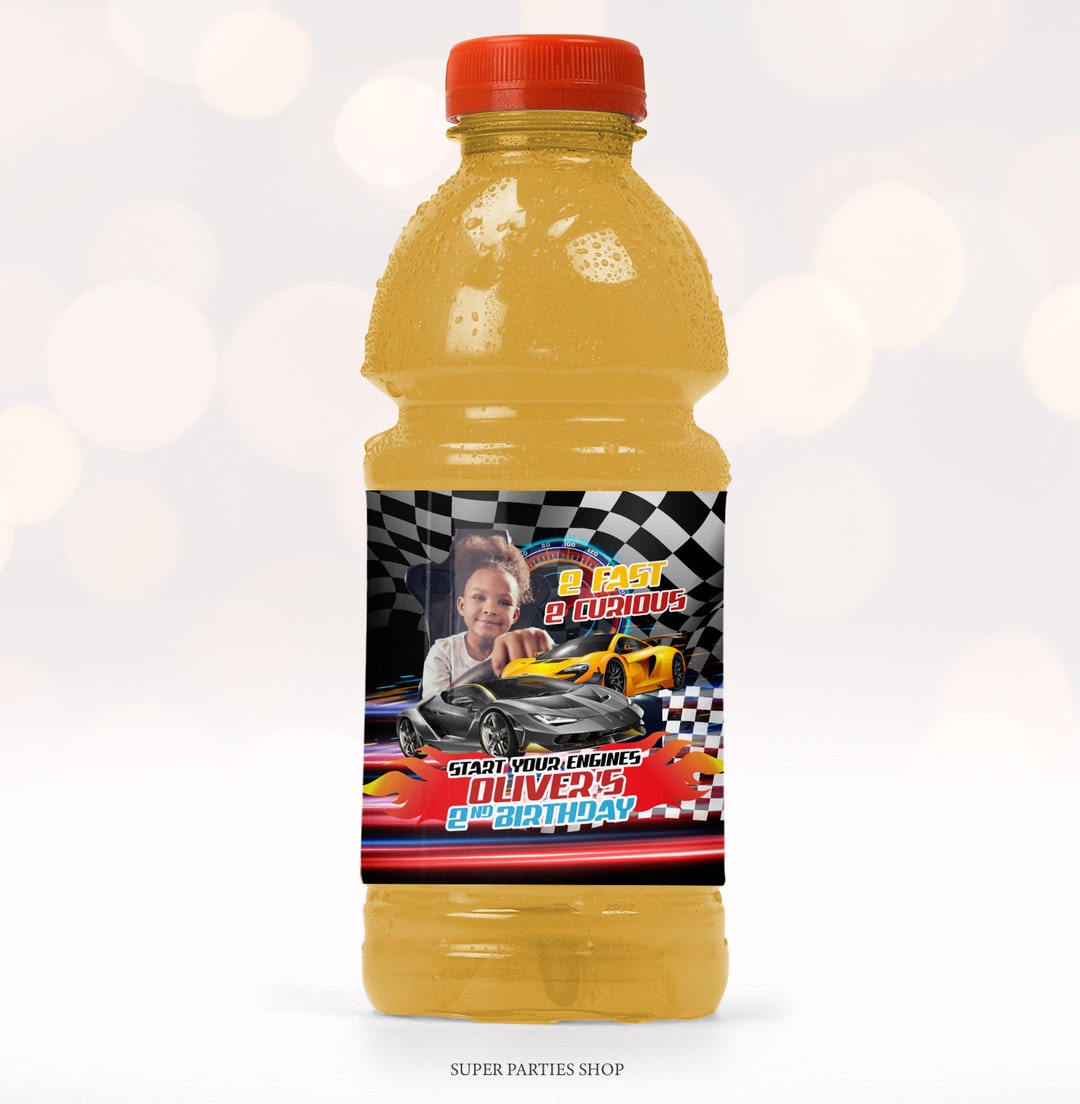 Race Cars Bottle Label Printable, Snack Treat, Roadster Birthday ...