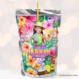 Luau Bundle Kit Printable, Aloha Favors, Tropical Party Favor,hawaiian ...