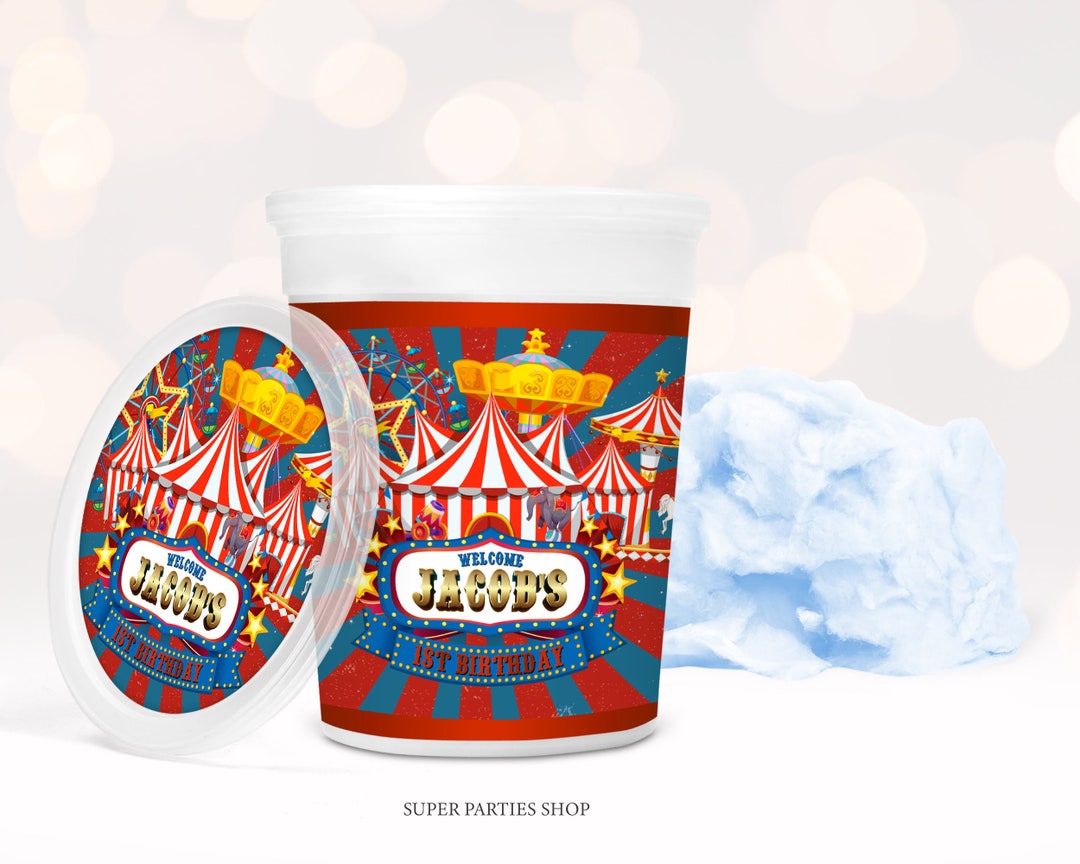 Circus Cotton Candy Label Printable, Circus Cotton Tube Label, Circus ...