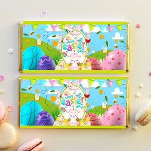 Easter Candy Bar Wrapper Digital Download Printable Template, Snack Bar ...