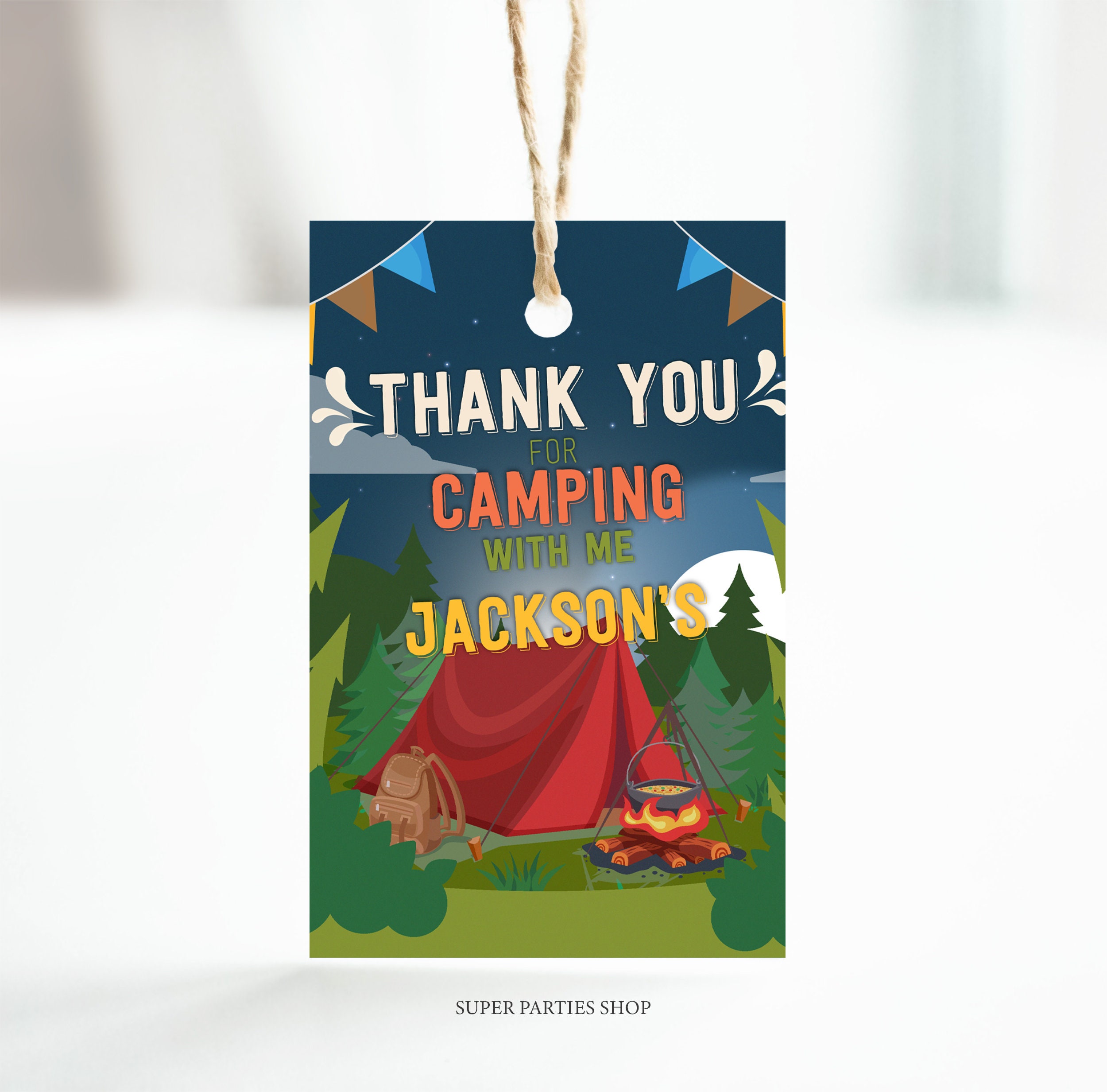 Camping Party Bundle Kit Printable Party Items Camp Party | Etsy