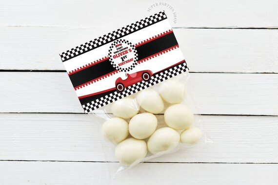 Race Cars Candy Bag Bag Topper Printable Snack Bag Roadster | Etsy