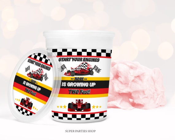 Race Cars Cotton Candy Label Printable Roadster Birthday - Etsy