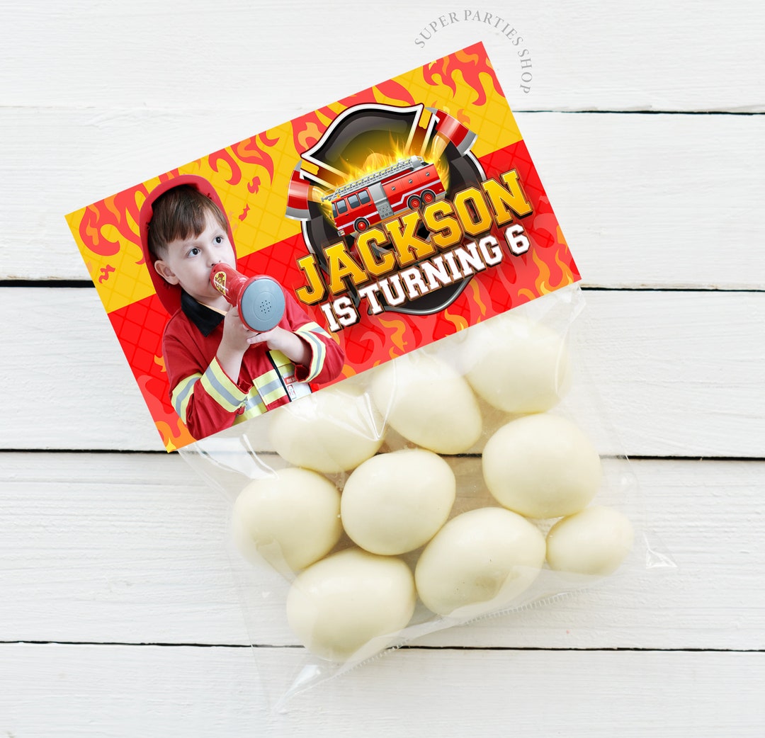 Firefighter Candy Topper Label Printable Firetruck Potatoes - Etsy