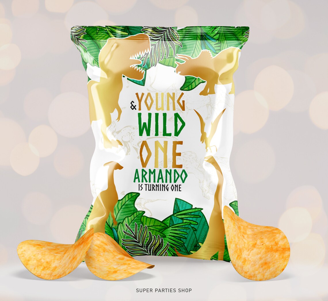 Dinosaur Chip Bag Printable Dino Birthday Party Chip Bag - Etsy