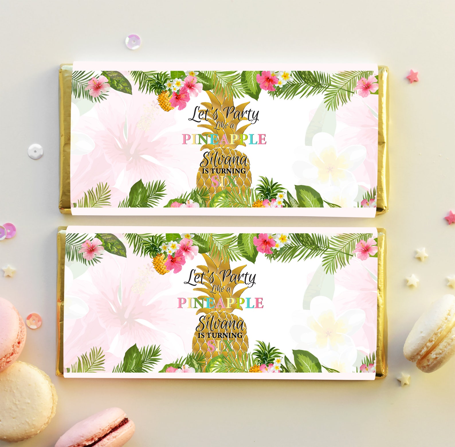 Aloha Pineapple Bundle Printable Kit Pineapple Favor Decor - Etsy