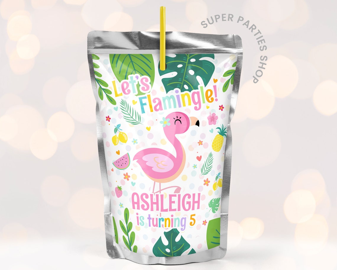 Flamingo Party Bundle Printable Snack Treat Tropical - Etsy