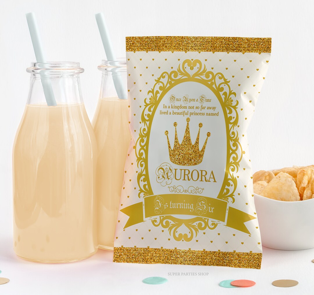 Princess Chip Bags Printable, Snack Treat , Castle Magical Birthday ...