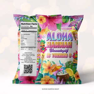 Luau Bundle Kit Printable, Aloha Favors, Tropical Party Favor,hawaiian ...