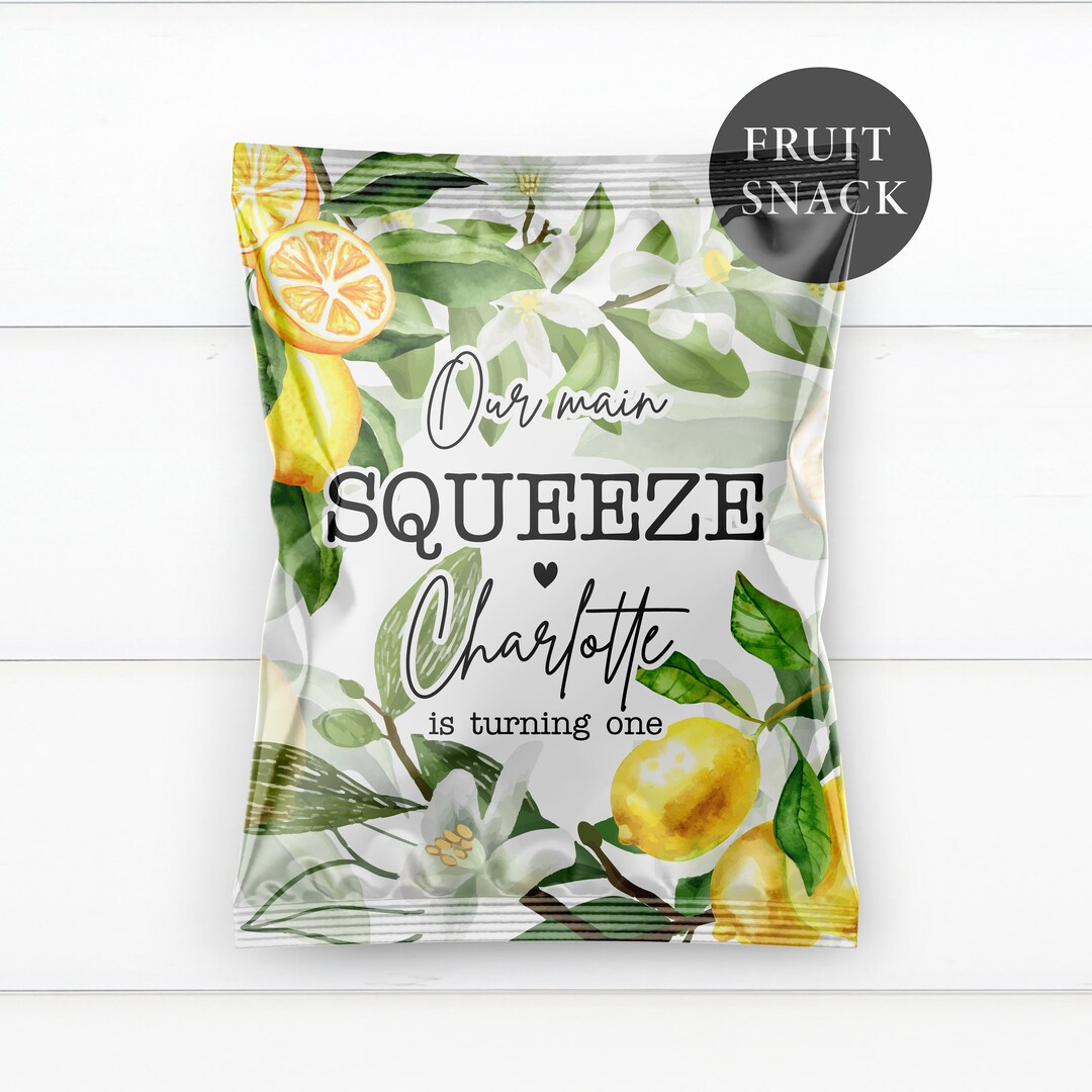 Lemon Erste Geburtstag Obst Snack Tasche, Lemonade Favors, Lemon Snack ...