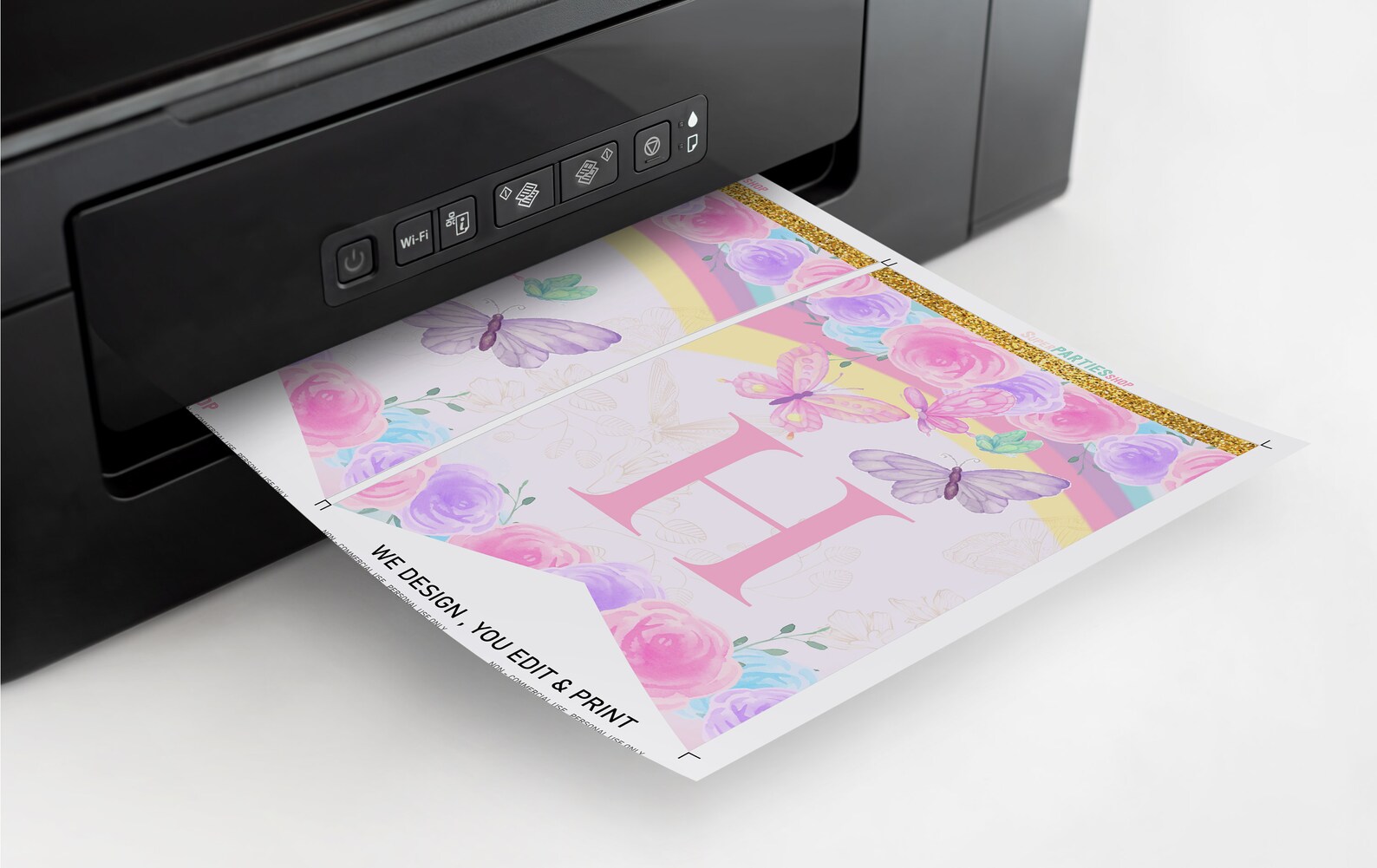 Butterfly Printable Printable Banner Garland Bunting Floral - Etsy