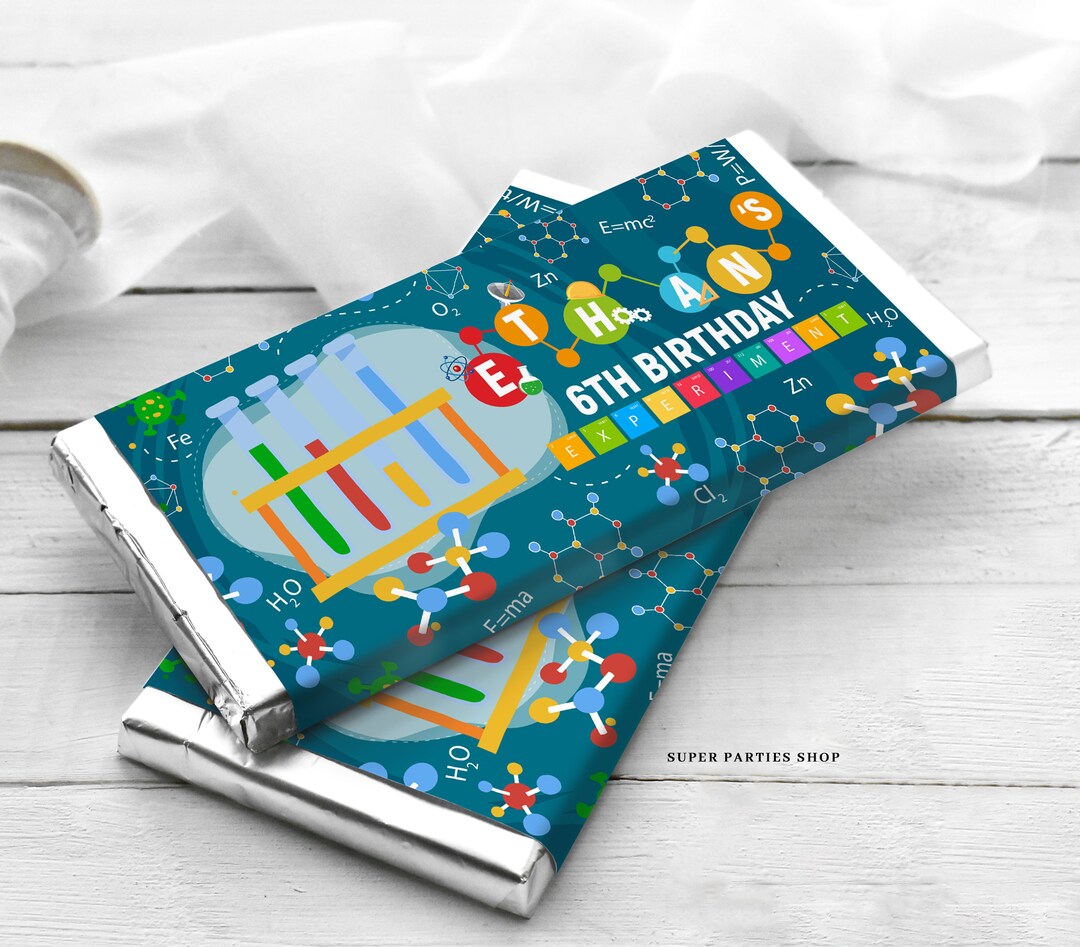 Mad Science Candy Bar 1.55 Printable Science Birthday - Etsy
