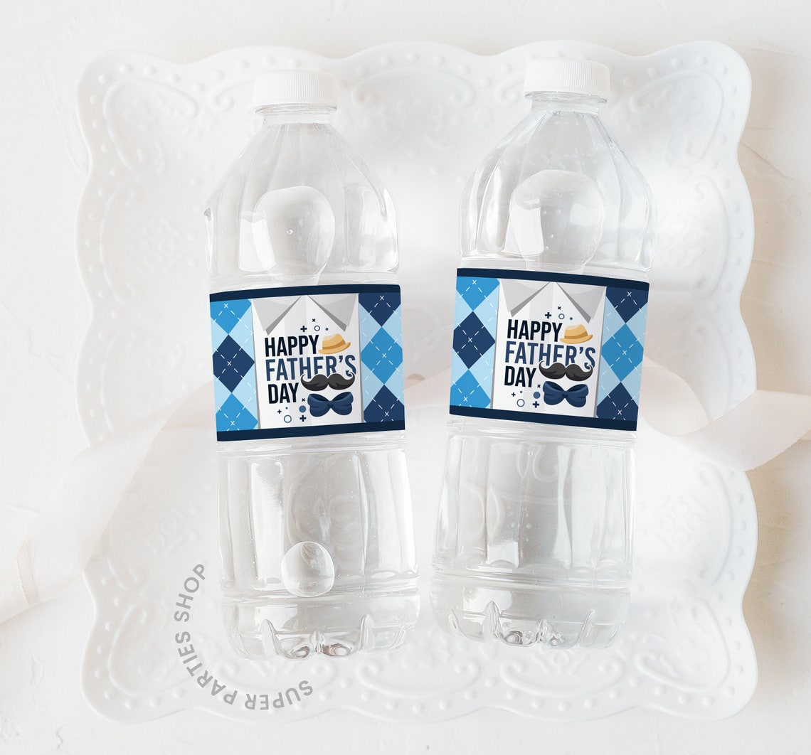 Father's Day Bottle Label Father Day Snack Bar Happy - Etsy