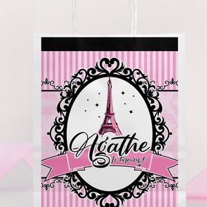 Paris Gift Bags Label Printable, Paris Theme Decor, Paris Themed ...