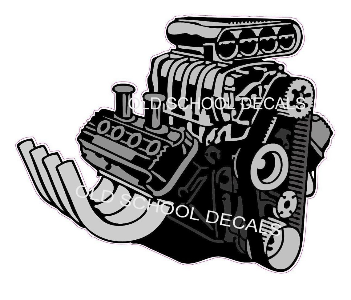Blown Hemi Engine Sticker/Decal | Etsy