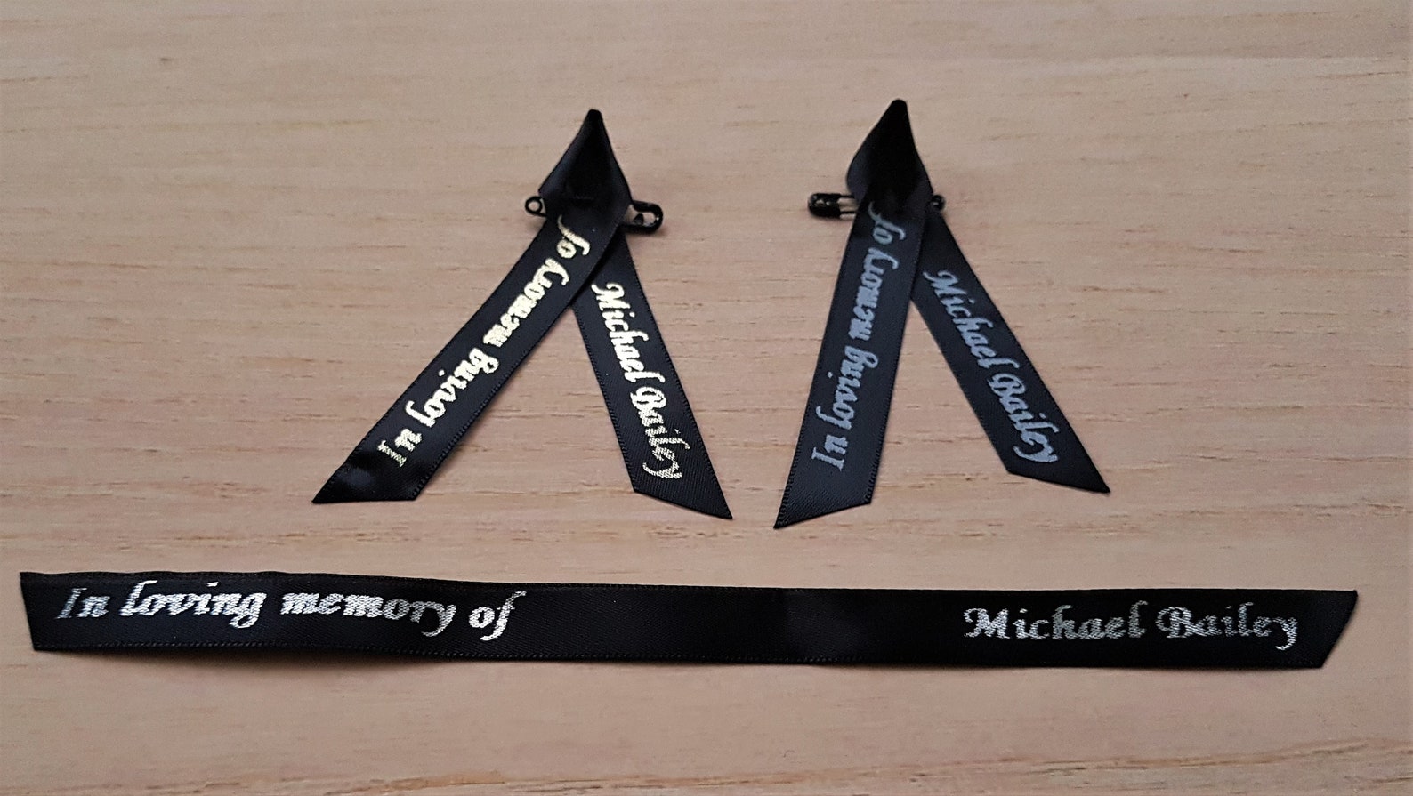 In Loving Memory Memorial Ribbons Personalised Funeral Ribbons - Etsy