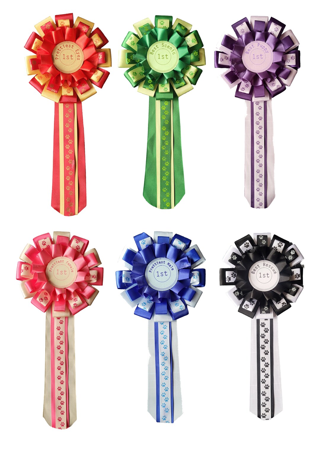 Rosettes Available in Many Colourways, Customisable for Different ...