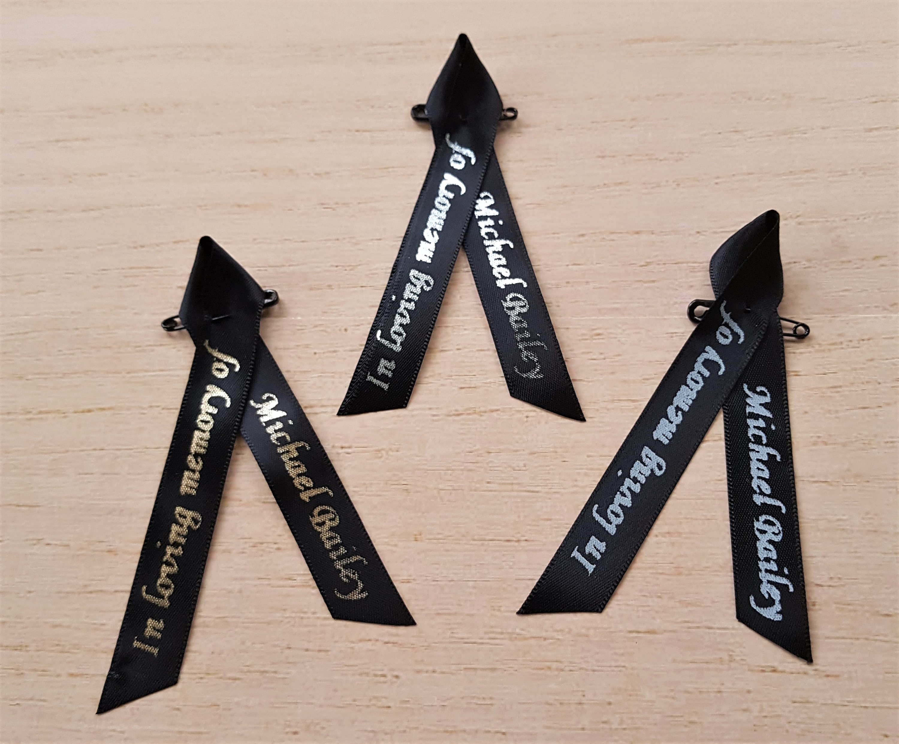 In Loving Memory Memorial Ribbons Personalised Funeral Ribbons - Etsy UK