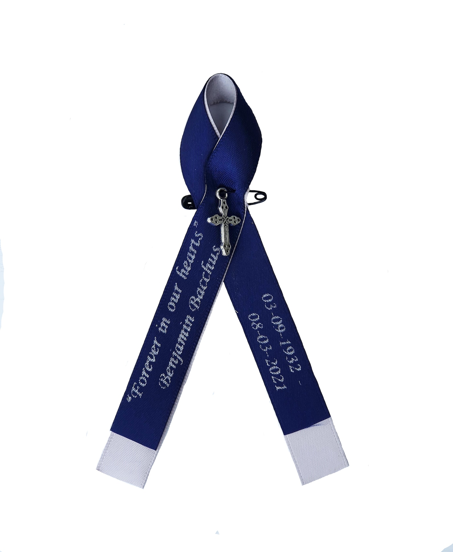 Personalised Double Layer Memorial Bows With Heart or Cross - Etsy