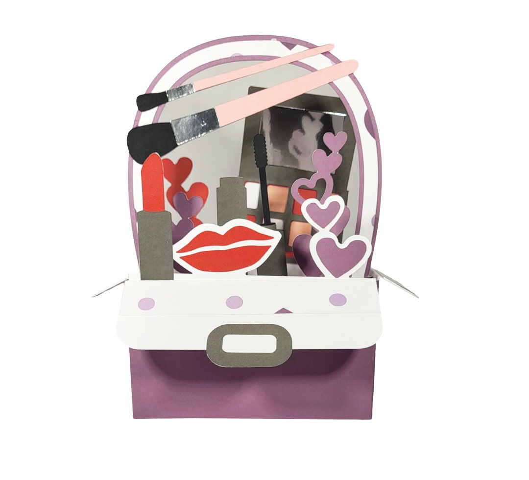 Makeup Pop up Card, Makeup Box Card, Envelope Included, Colours ...