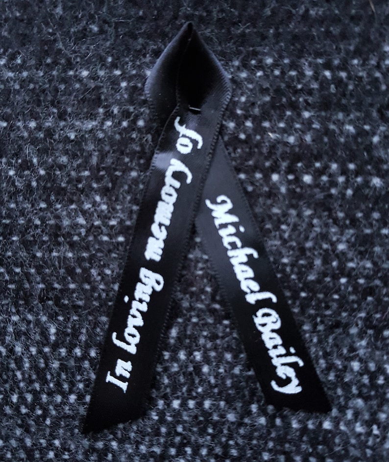 In Loving Memory Memorial Ribbons Personalised Funeral Ribbons - Etsy