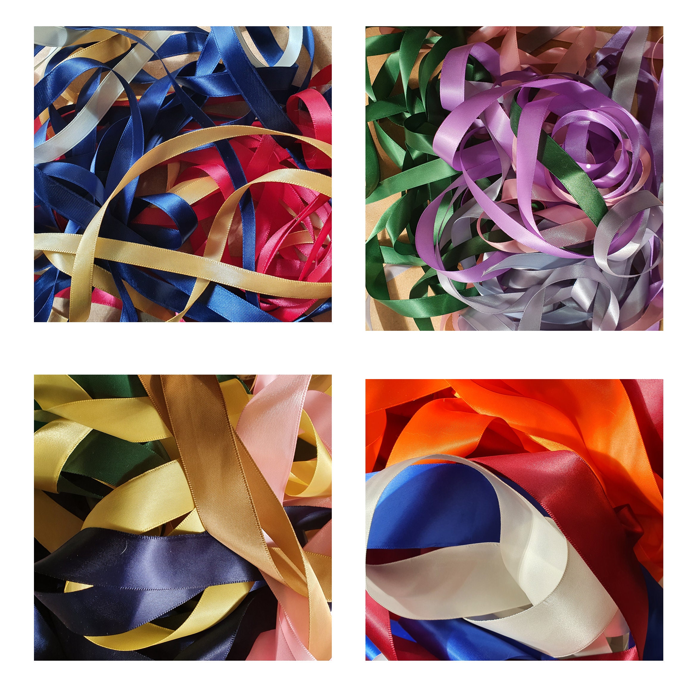 Mixed Bundle Ribbon Satin Ribbon Pieces 15mm Width End of - Etsy UK