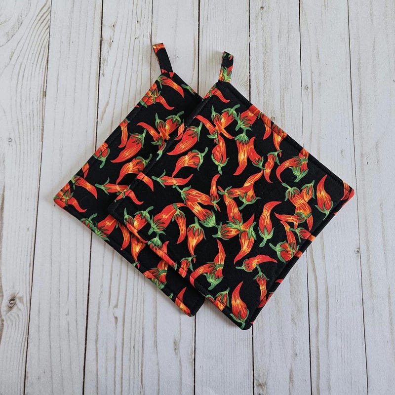 Hot Pepper Pot Holders - Etsy