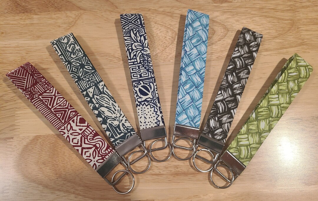 Hawaiian Tapa or Lauhala Pattern 6 Inch Multi Fabric Loop Key - Etsy