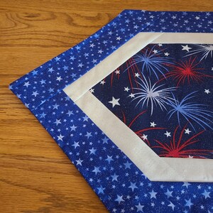 4th of July Quilted Table Runner, Patriotic Table Runner, Independence ...