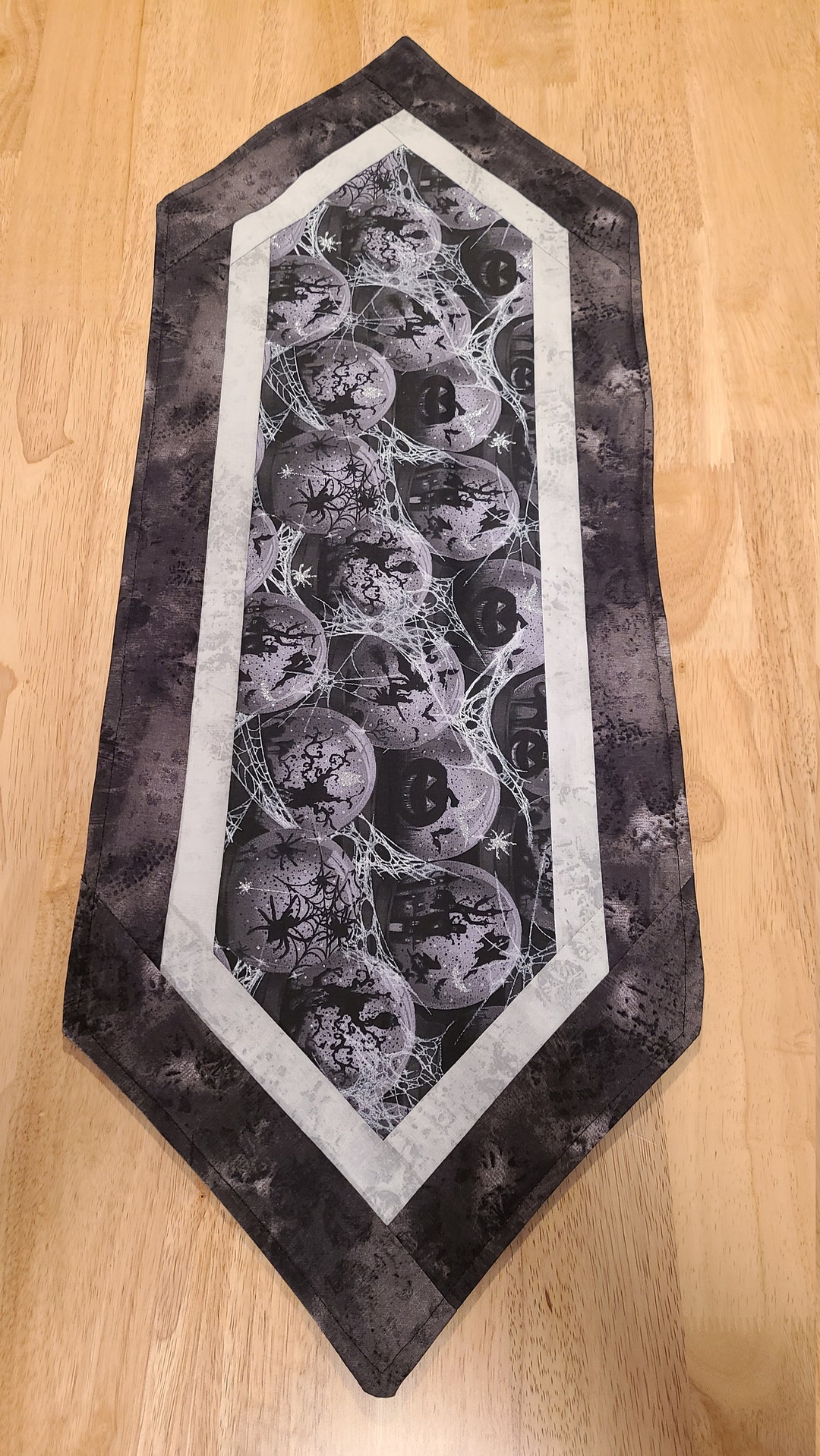 Halloween Table Runner Gothic Decor Polygon Table Topper Housewarming ...