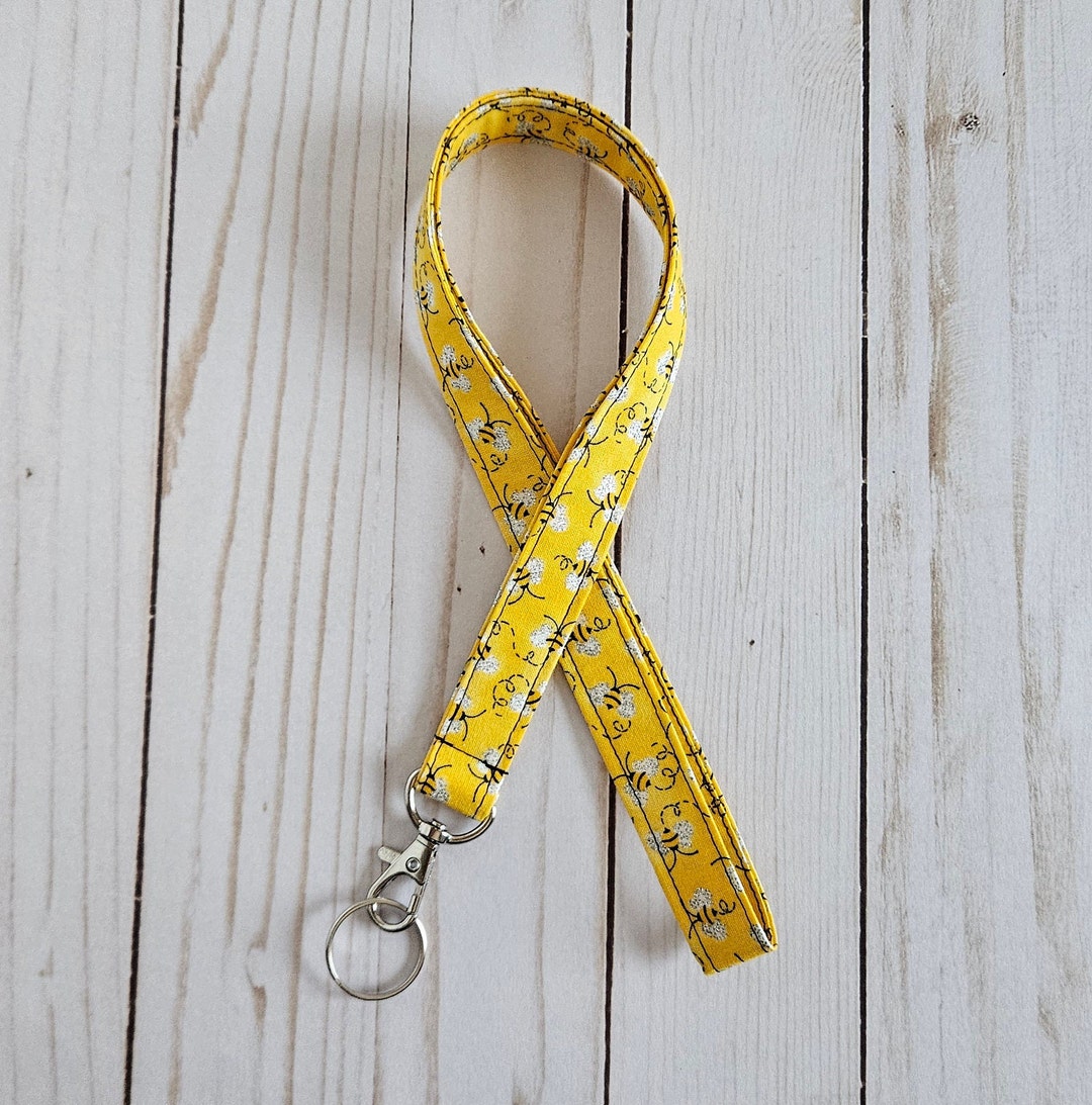 Cute Honey Bees Skinny Neck Lanyard Apiculture Gift Teacher Student ID ...
